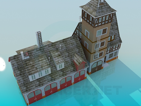 3d model Building a fire station | 2941 | 3dlancer.net
