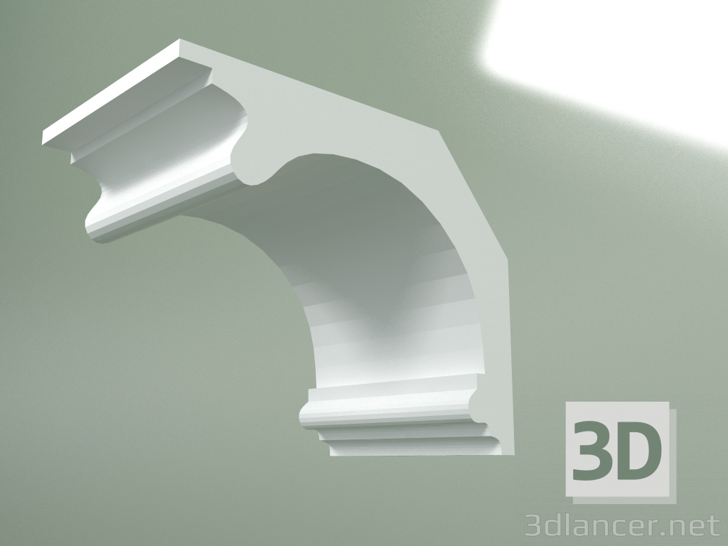3d model Plaster cornice (ceiling plinth) KT207 | 65945 | 3dlancer.net