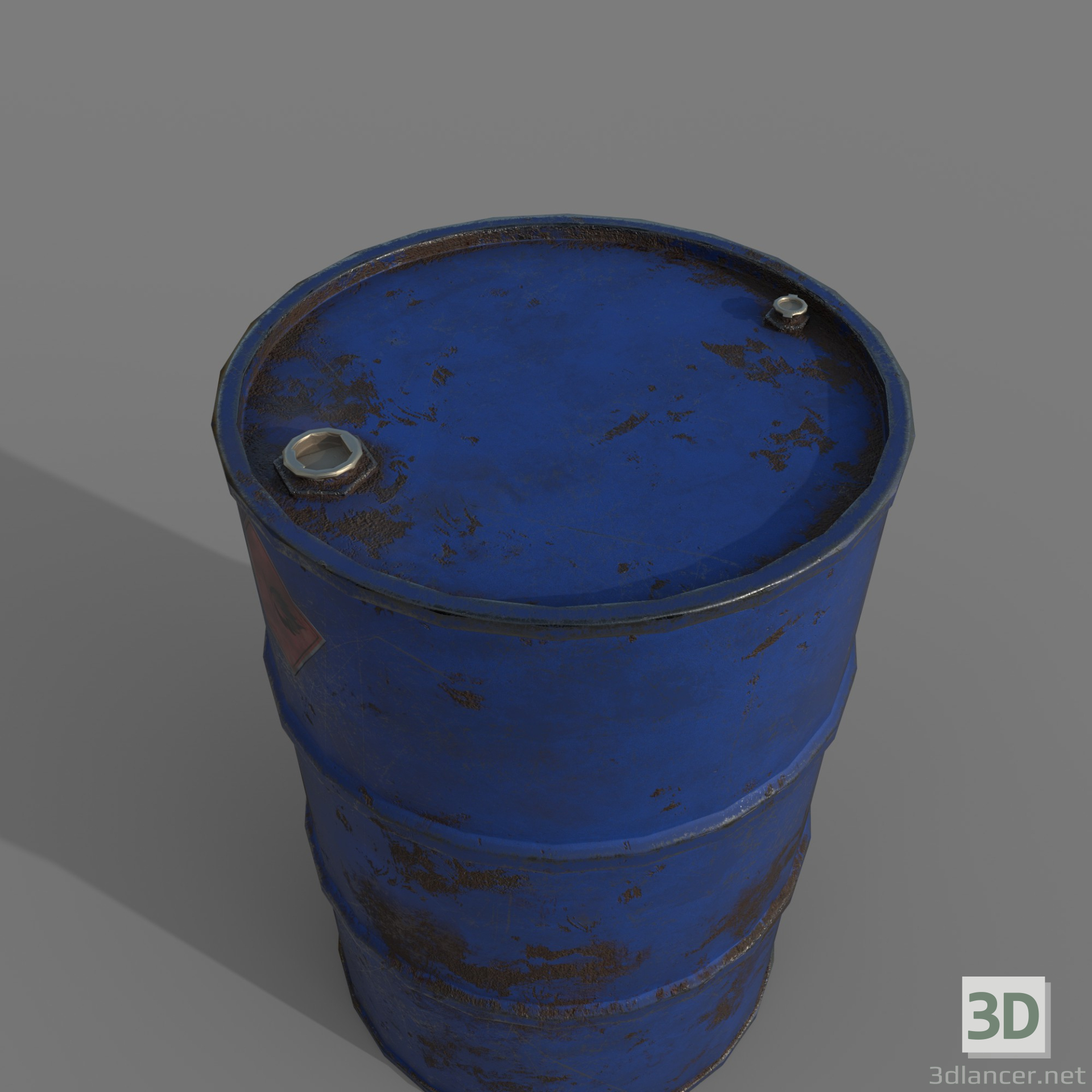 3d model Barrel 200 liters Blue rust | 84098 | 3dlancer.net