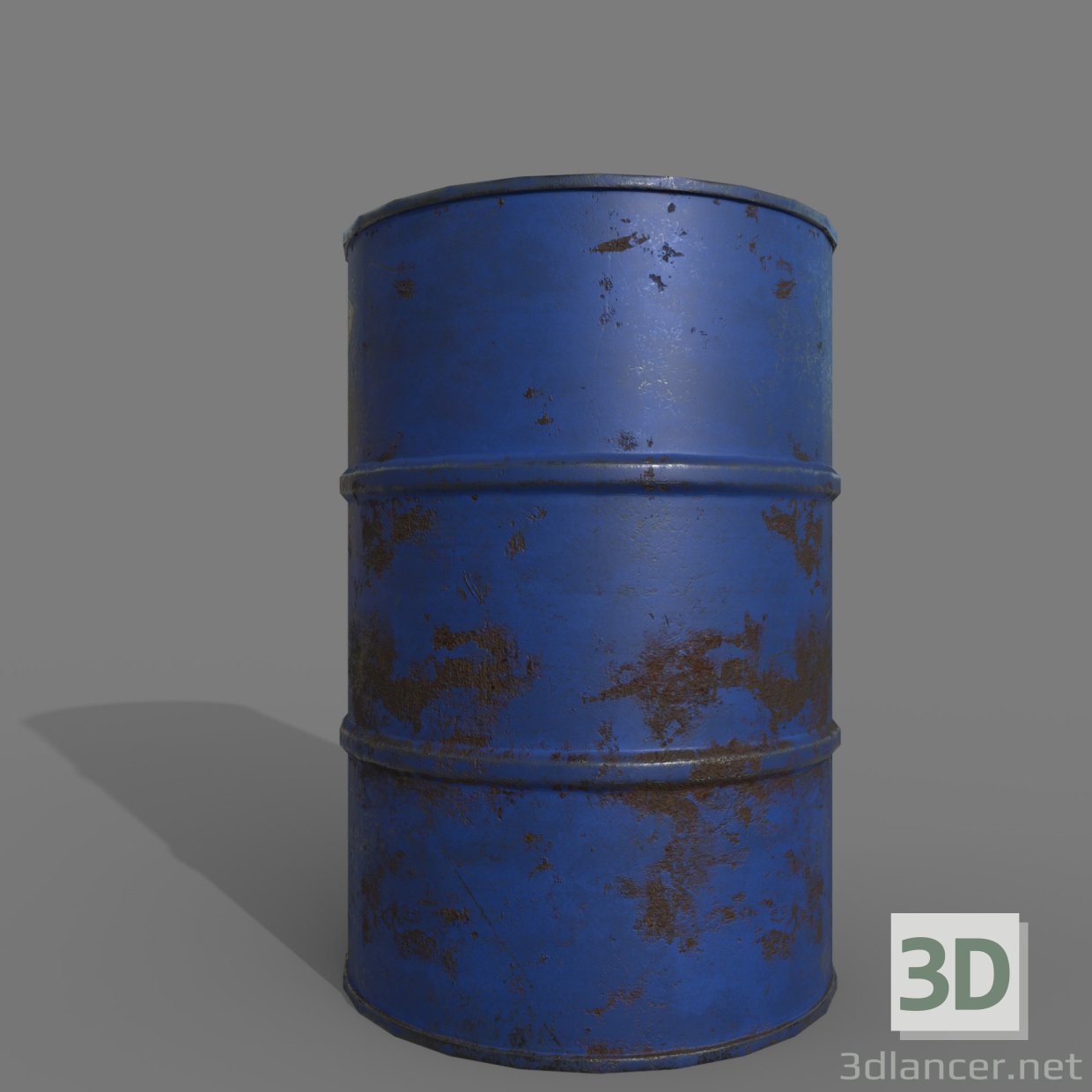 3d model Barrel 200 liters Blue rust | 84098 | 3dlancer.net