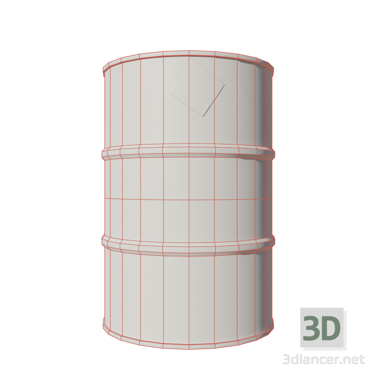 3d model Barrel 200 liters Blue rust | 84098 | 3dlancer.net