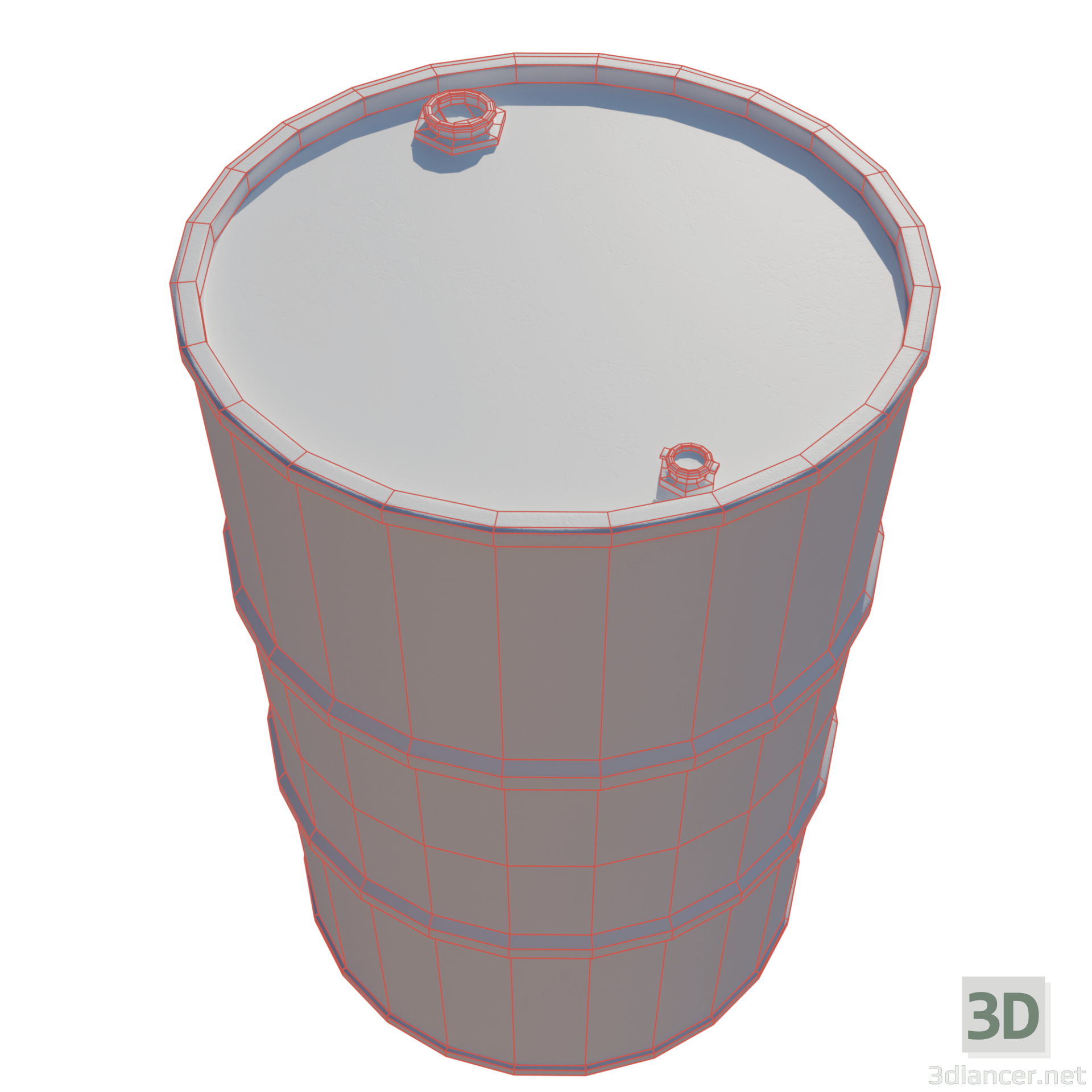 3d model Barrel 200 liters Blue rust | 84098 | 3dlancer.net