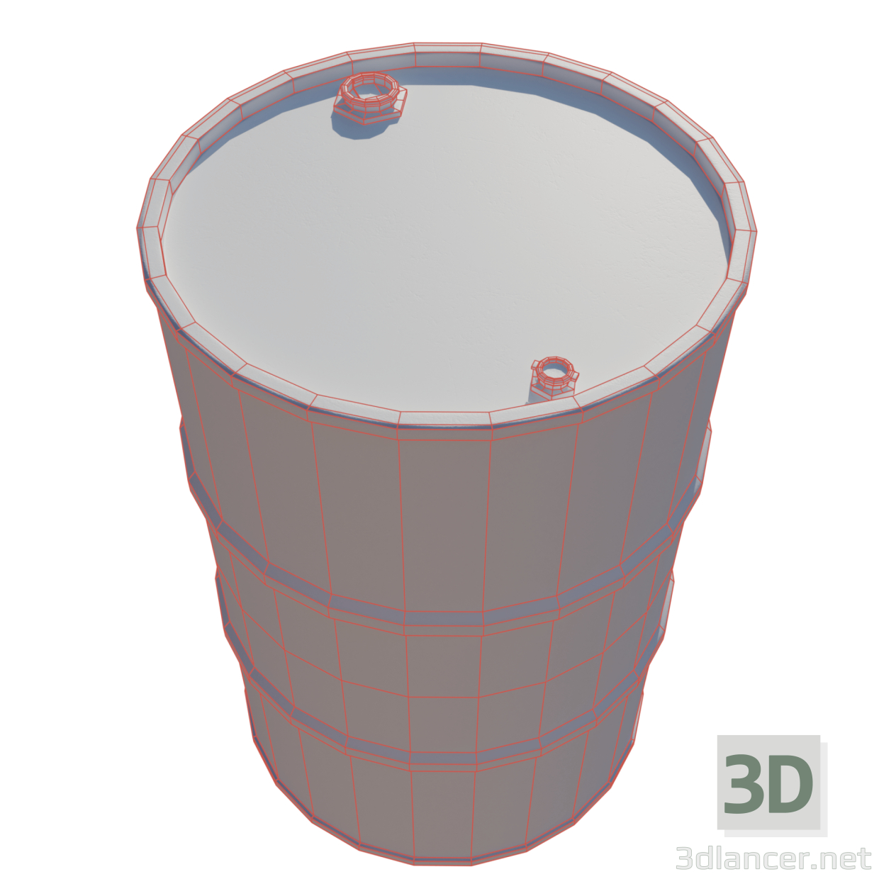 3d model Barrel 200 liters Blue rust | 84098 | 3dlancer.net