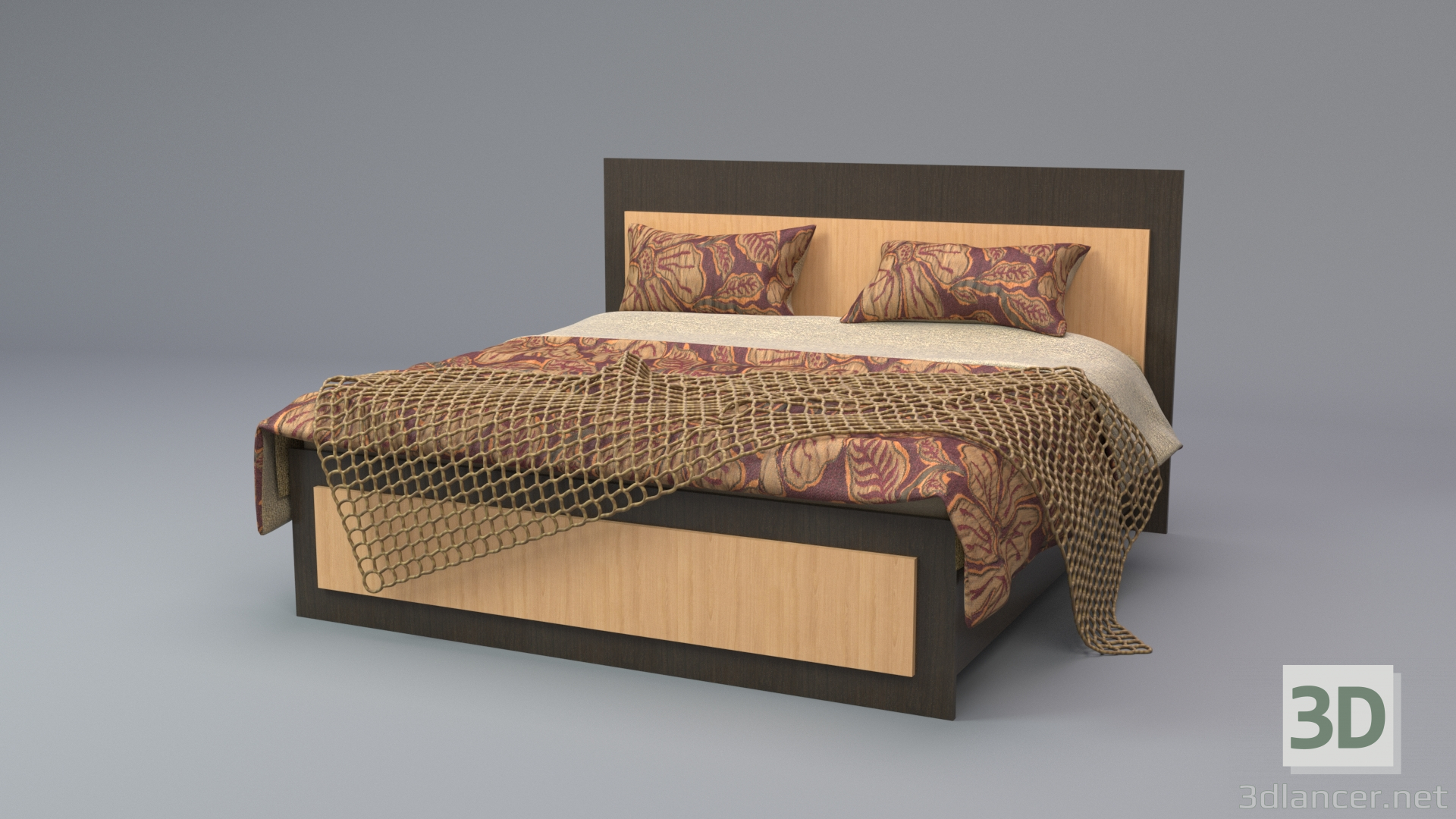 3d model Double bed | 32990 | 3dlancer.net