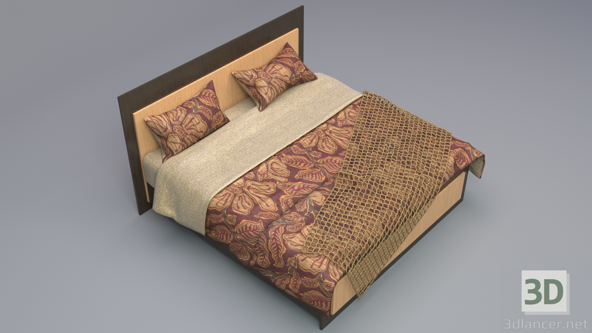 3d model Double bed | 32990 | 3dlancer.net