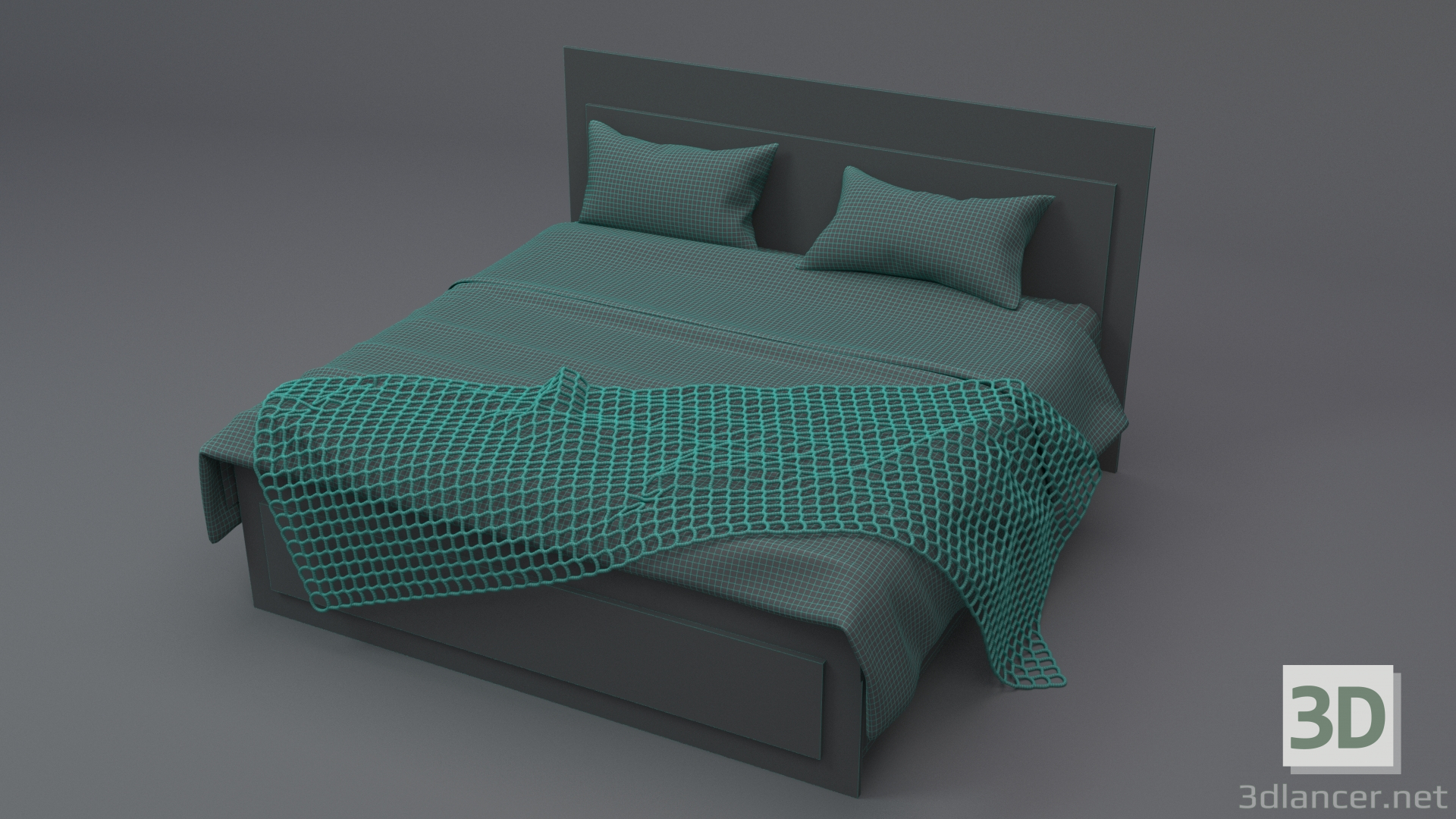 3d model Double bed | 32990 | 3dlancer.net