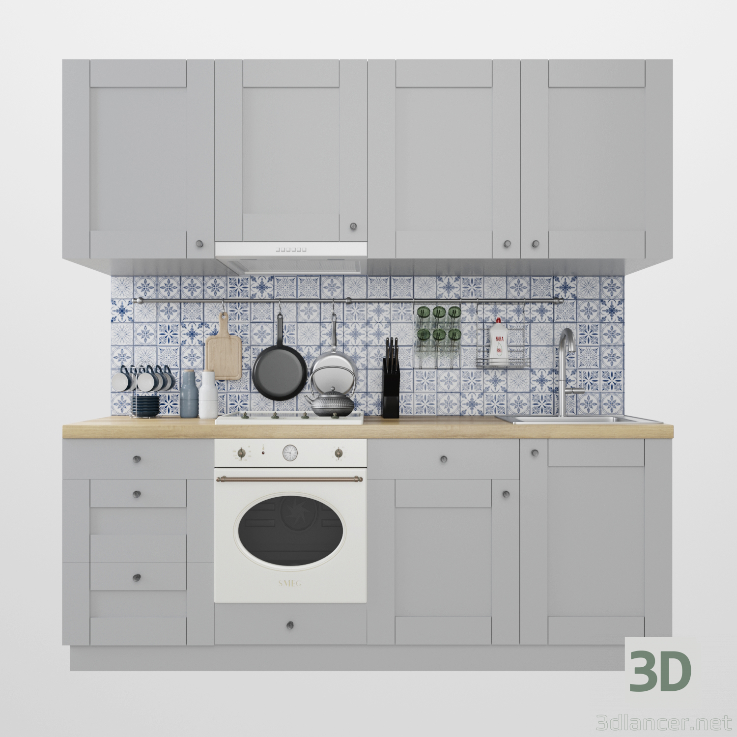 3d model kitchen set | 28993 | 3dlancer.net