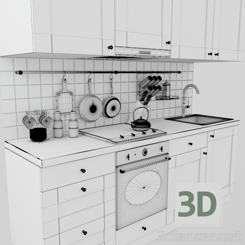 3d model kitchen set | 28993 | 3dlancer.net